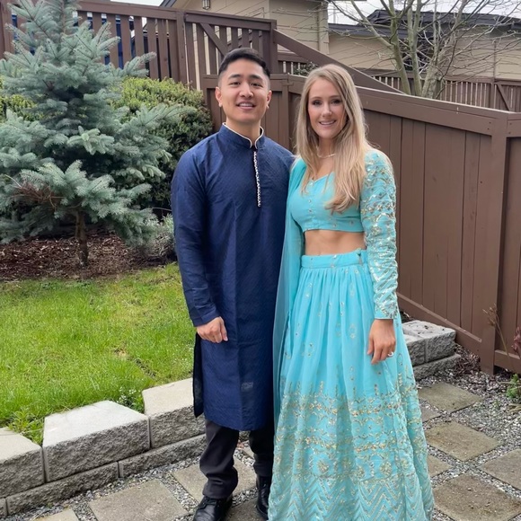 Lehengas | Sky Blue Lehenga For Indian Wedding | Poshmark